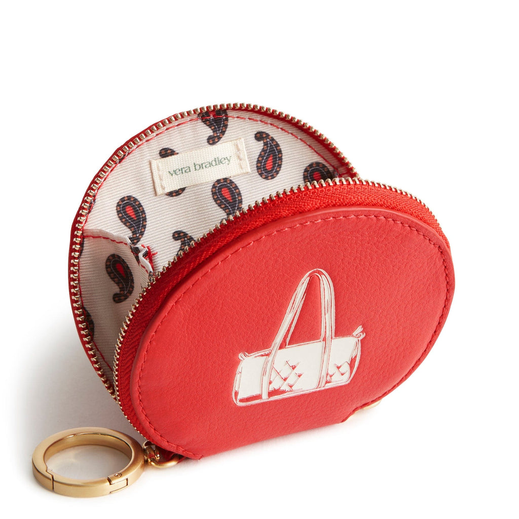 Round Zip Pouch - Leather | Vera Bradley – Vera Bradley Outlet Store